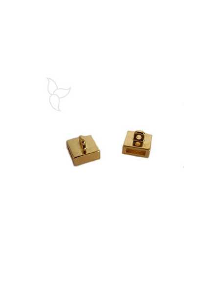 Passant anneau d'accrochage or rose pour cuir | Hobbyjoux grossiste