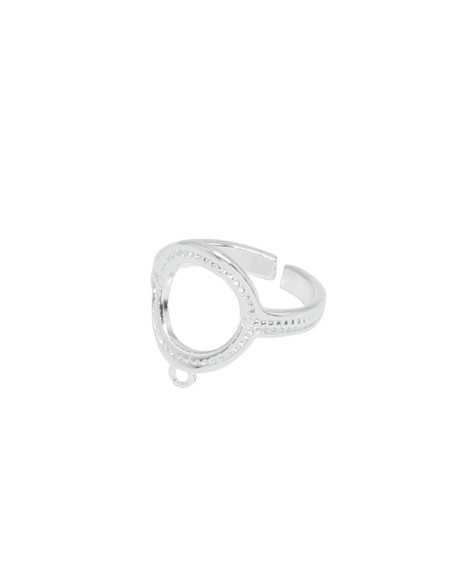 bague réglable avec rond et anneau d'accrochage par 5 pièces